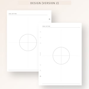Goal Setting Template Printable A5 Size Inserts, Personal Development ...