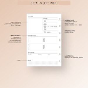 Pet Planner Printable Happy Planner Mini Inserts, Cat Dog Planner ...