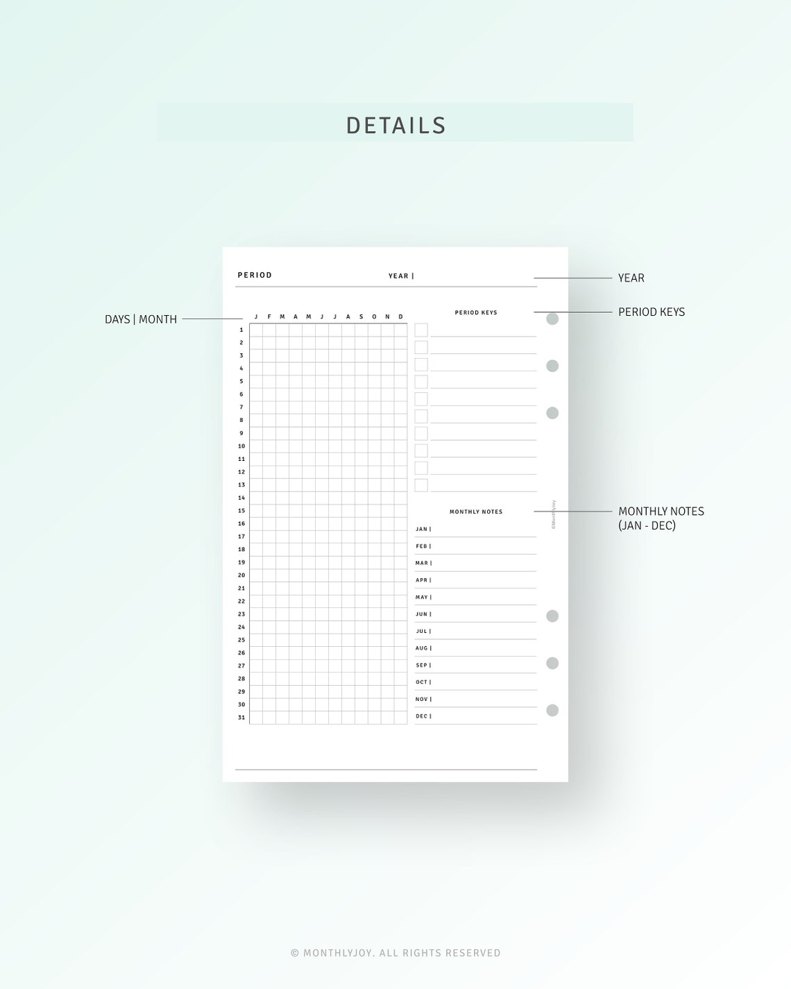 Period Tracker Printable Half-letter Inserts Menstruation - Etsy