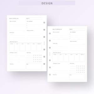 Daily Review Reflection Journal A6 Planner Inserts Printable Daily ...