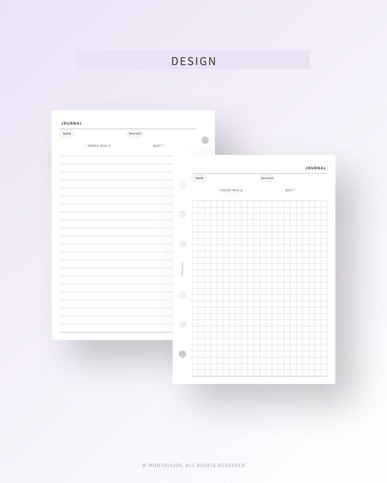 Daily Journal Pages A6 Inserts Printable Manifest Journal - Etsy