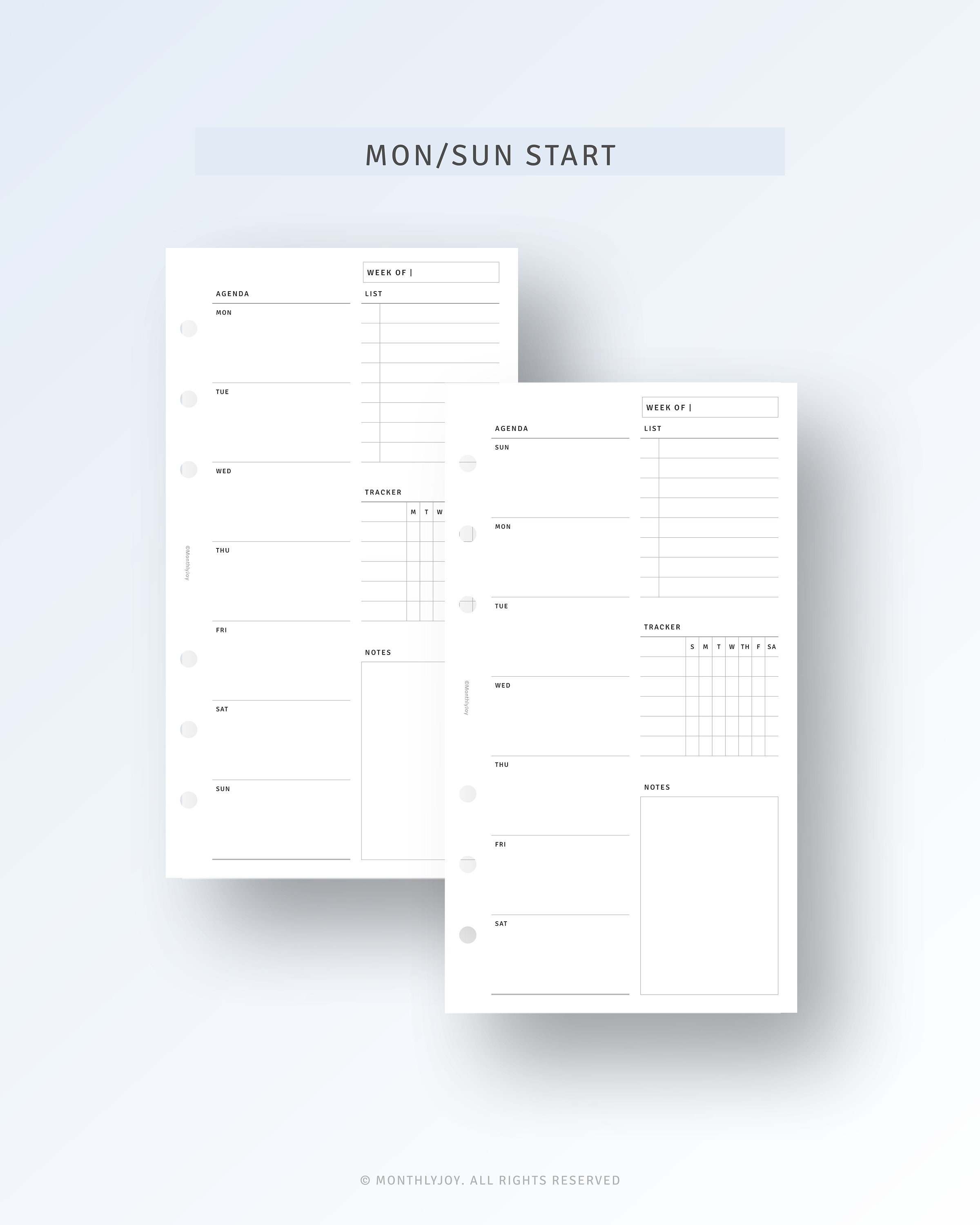 Personal Undated Weekly Planner Printable With Priority - Etsy