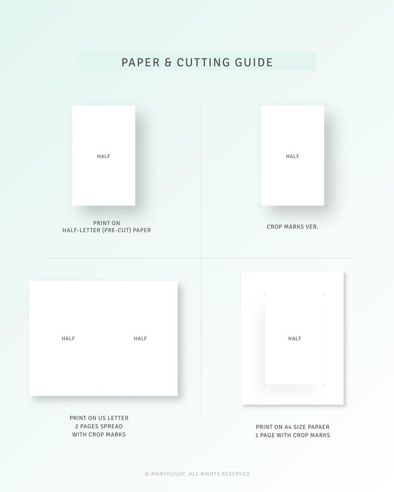 2026 Half Size Dated Planner Bundle, Complete Printable Inserts ...