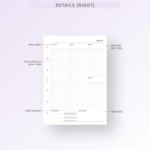 2024 Weekly Planner Printable A6 Inserts, 2024 Dated Weekly Schedule ...