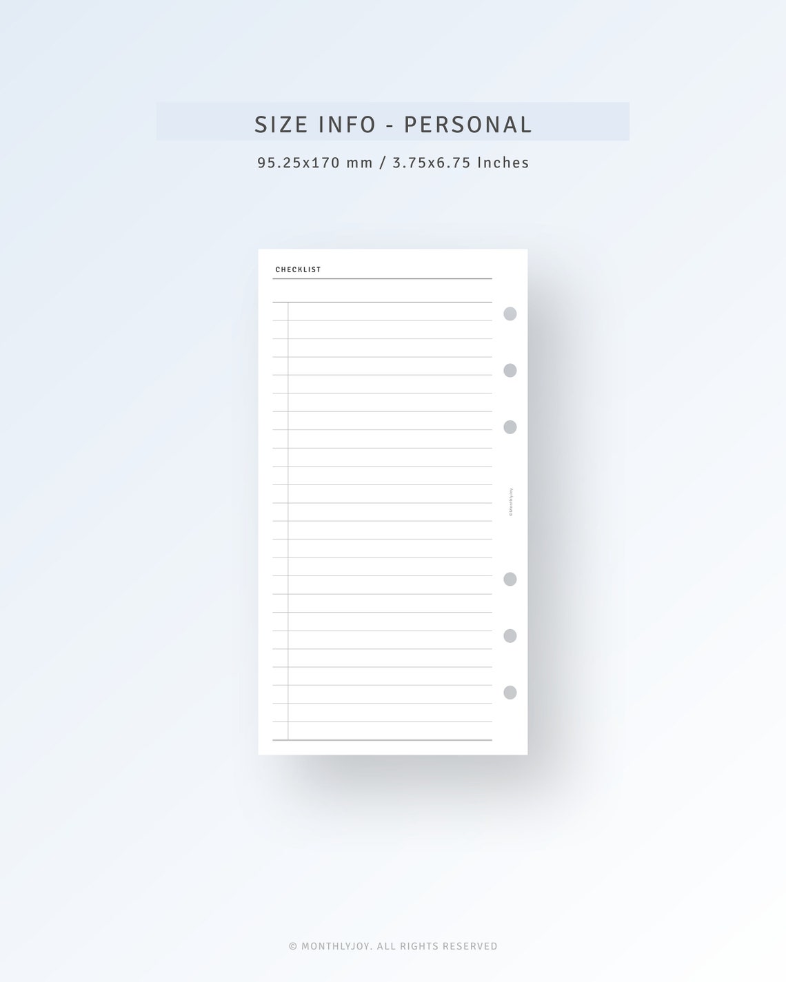 Personal Task List Inserts Printable Template to Do List - Etsy