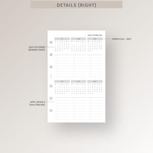 Future Log 2025 Printable Fccompact Inserts, Quarterly Calendar, Yearly ...