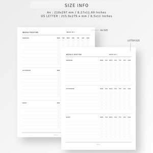 Routine Tracker Printable A4/letter Size Planner, Morning Habit Journal ...
