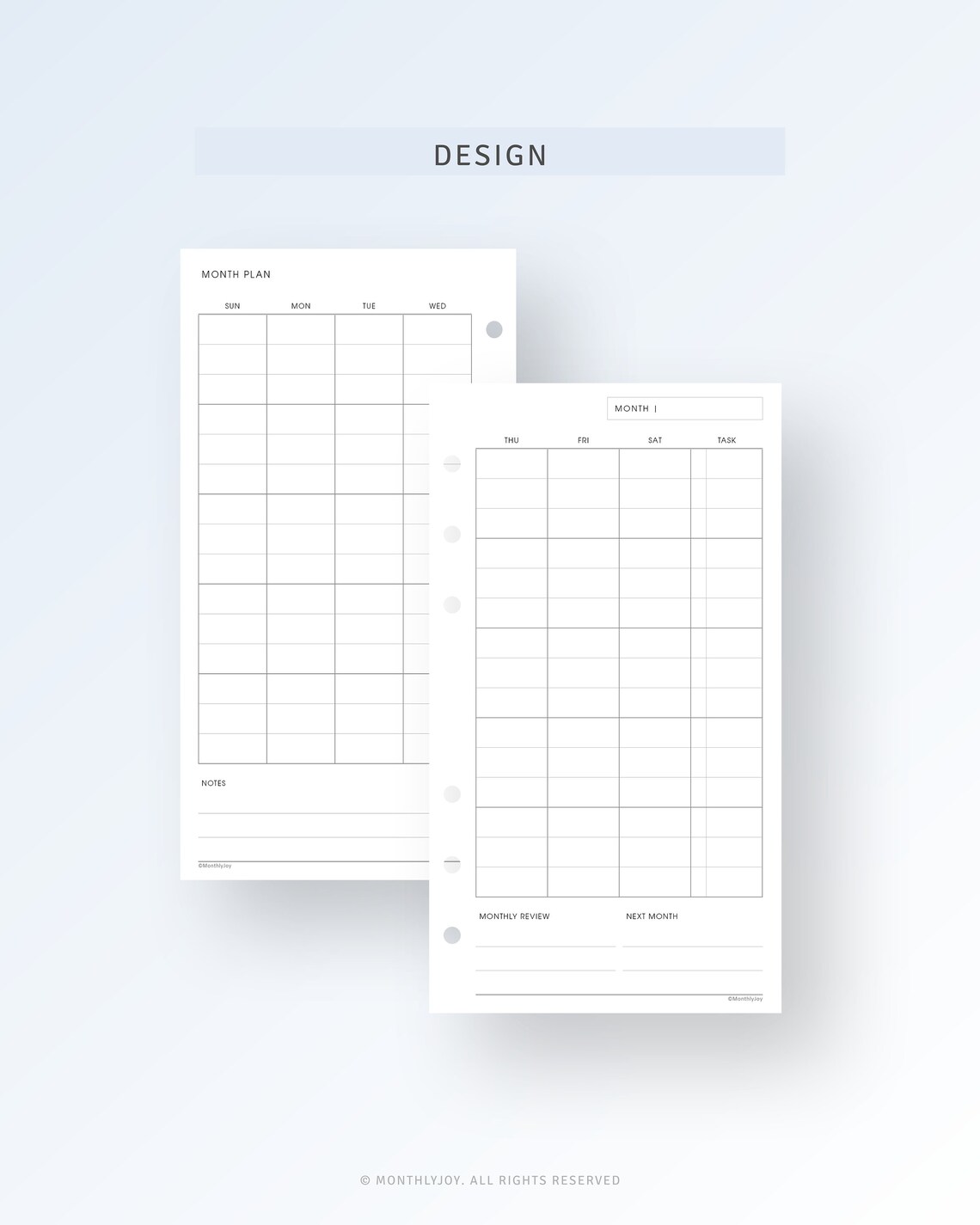 Personal Monthly Planner Printable Template Undated Monthly - Etsy