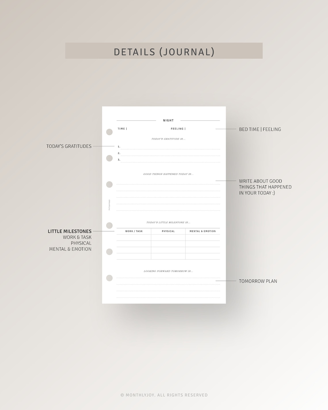 Self-care Planner FC Compact Inserts Printable Daily - Etsy