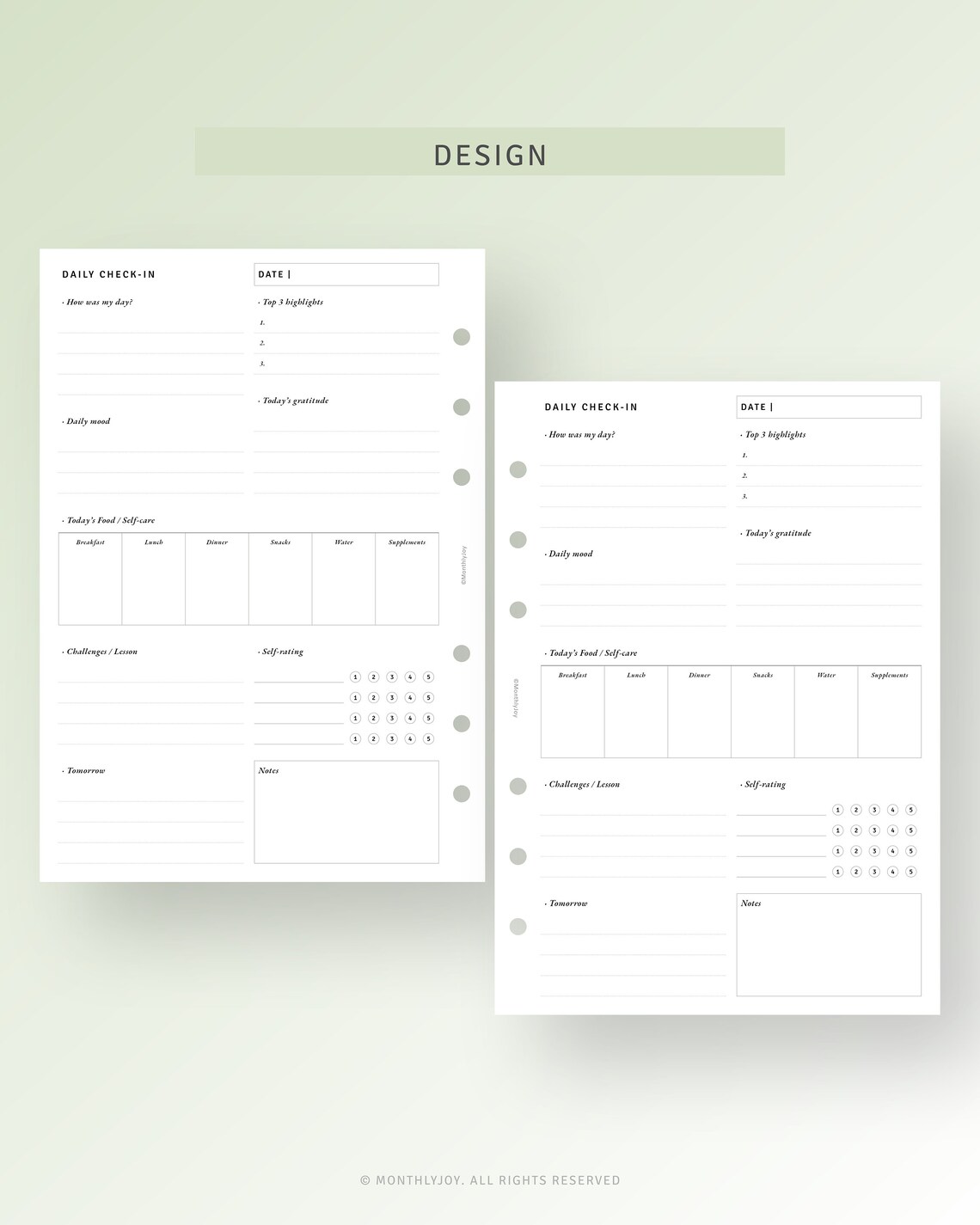 Daily Reflection Journal Personal Wide Planner Printable Daily ...