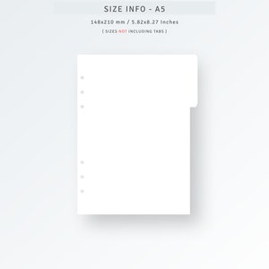 Planner Dividers A5 Printable | PDF, PNG | Editable Side Tab Template ...