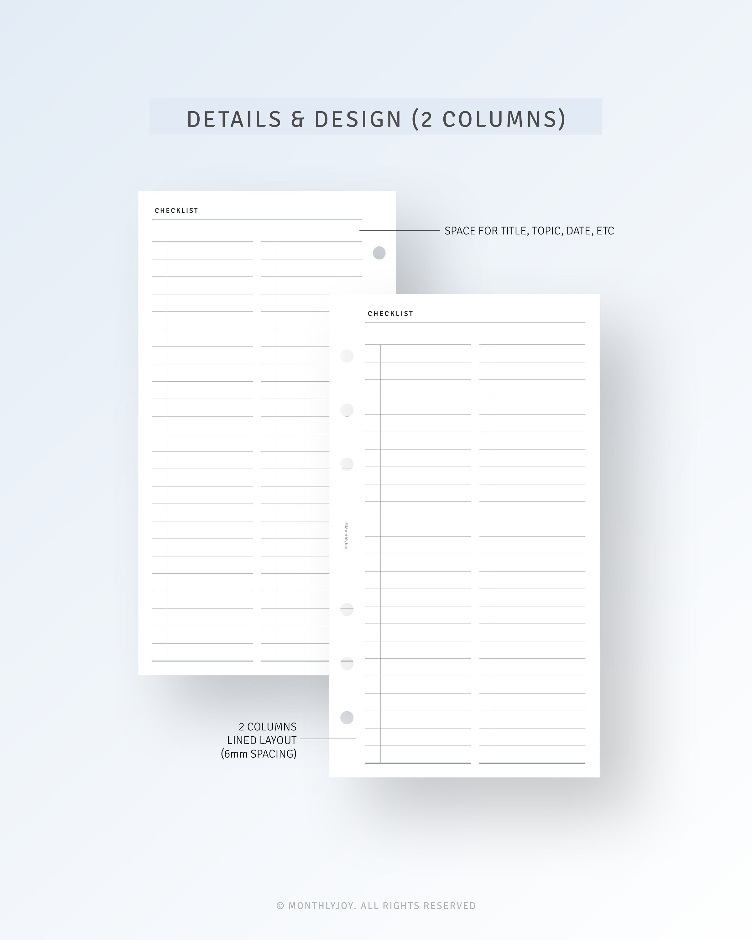Personal Task List Inserts Printable Template to Do List - Etsy