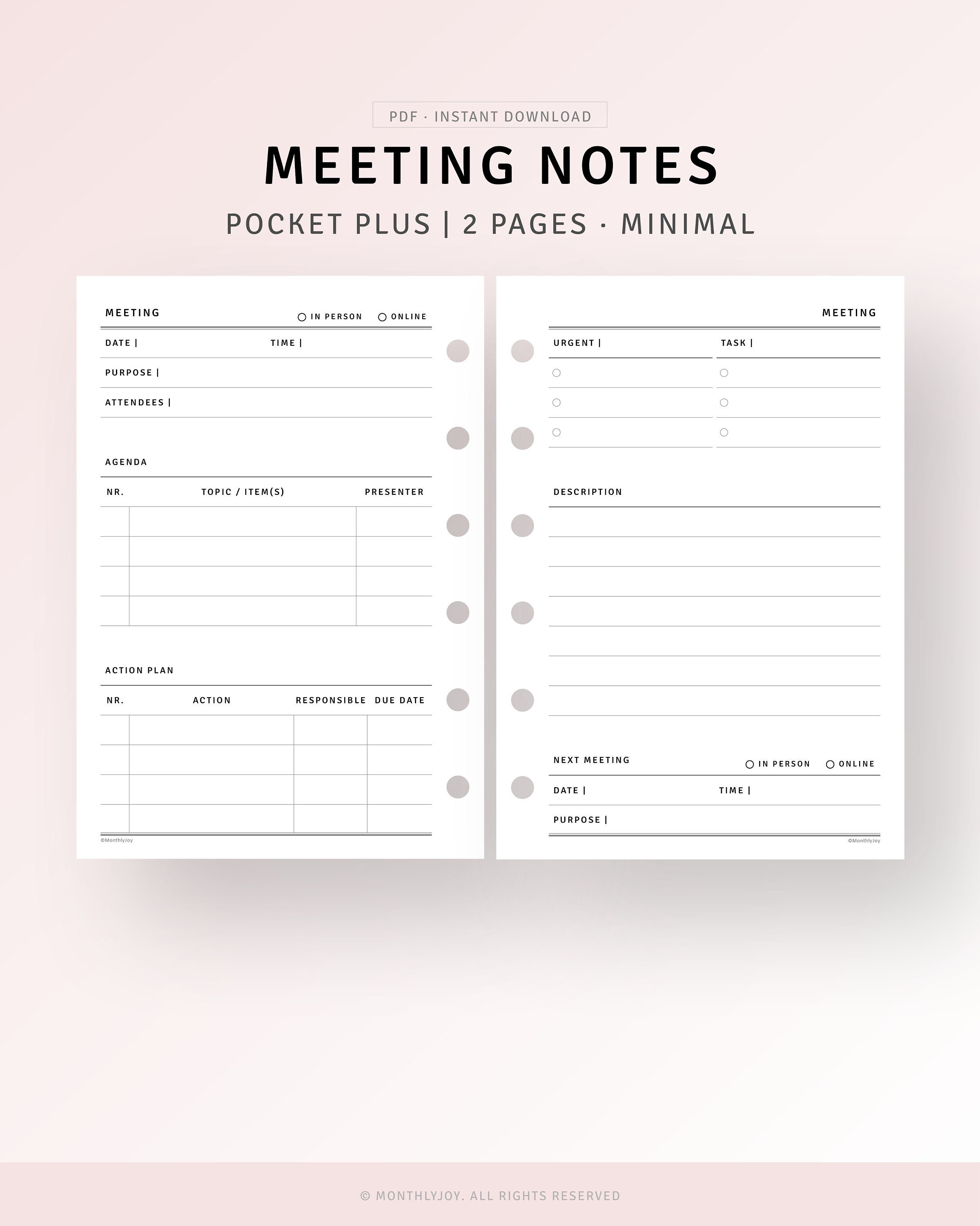 Paper & Party Supplies Calendars & Planners Pocket Plus PRINTABLE ...