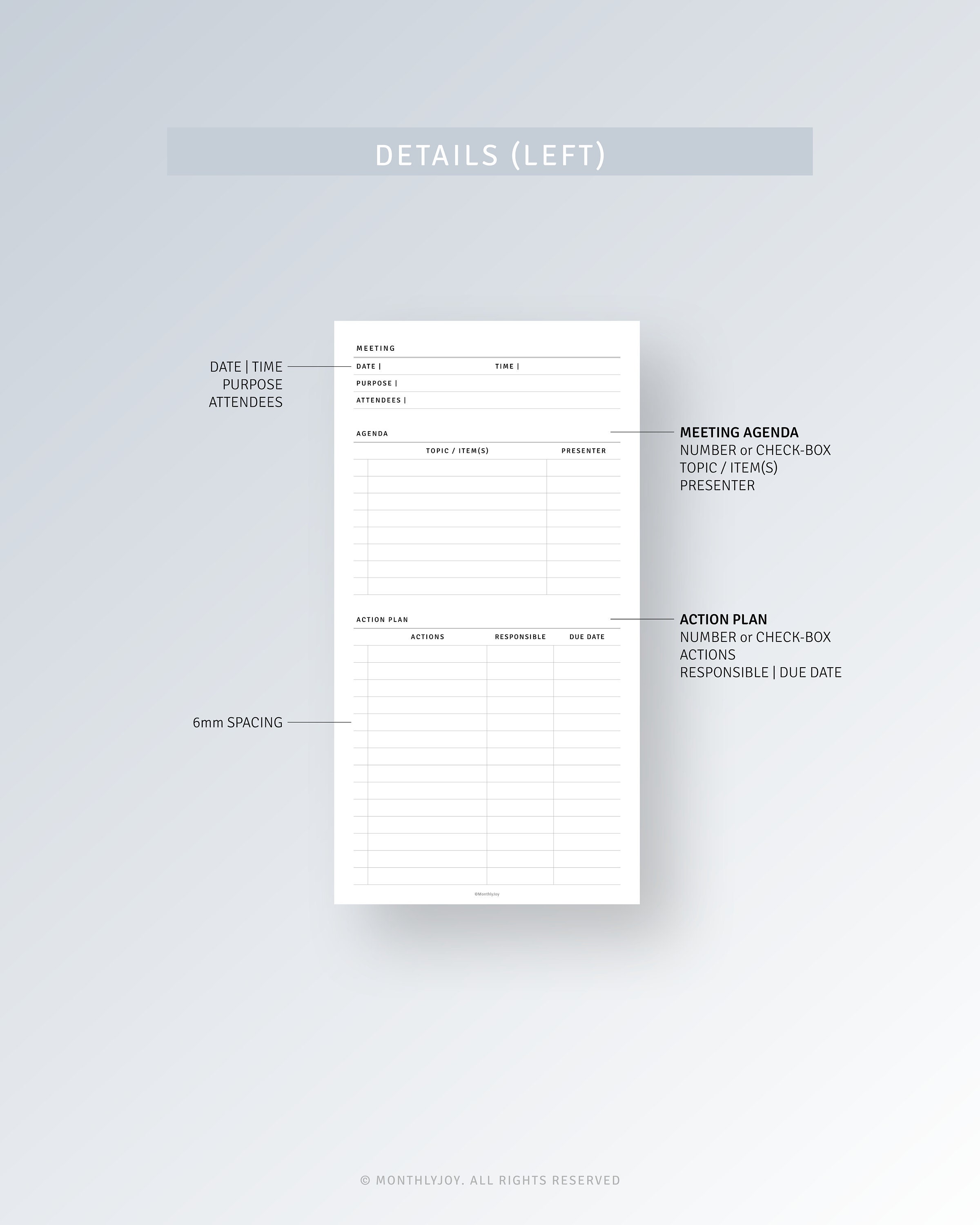 STANDARD TN Meeting Notes Printable Discussion Notes Page - Etsy