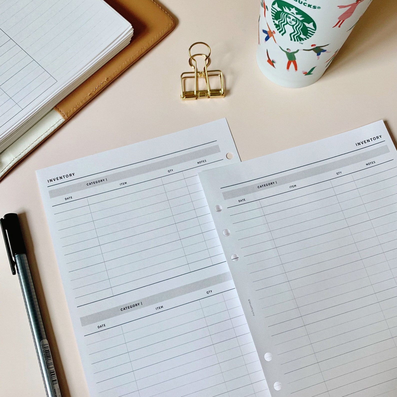 Inventory Tracker Template A5 Planner Printable Inserts, Kitchen ...