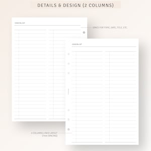 A5 Inserts, Checklist Template Printable Get It Done List Page, Weekly ...