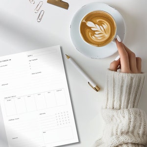 Daily Reflection Weekly Review A4, Letter Binder Printable Monthly ...