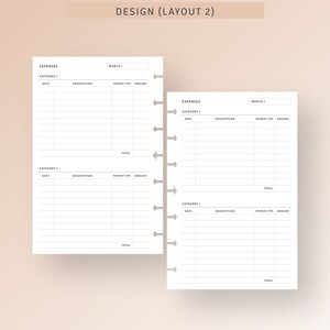Expense Tracker Printable HP Mini Inserts, Spending Organizer, Personal ...