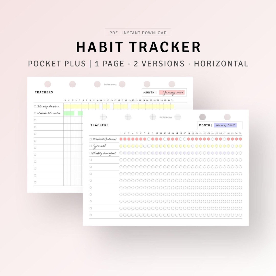 Daily Habit Tracker Printable Monthly to Do List, 30 Day Challenge ...