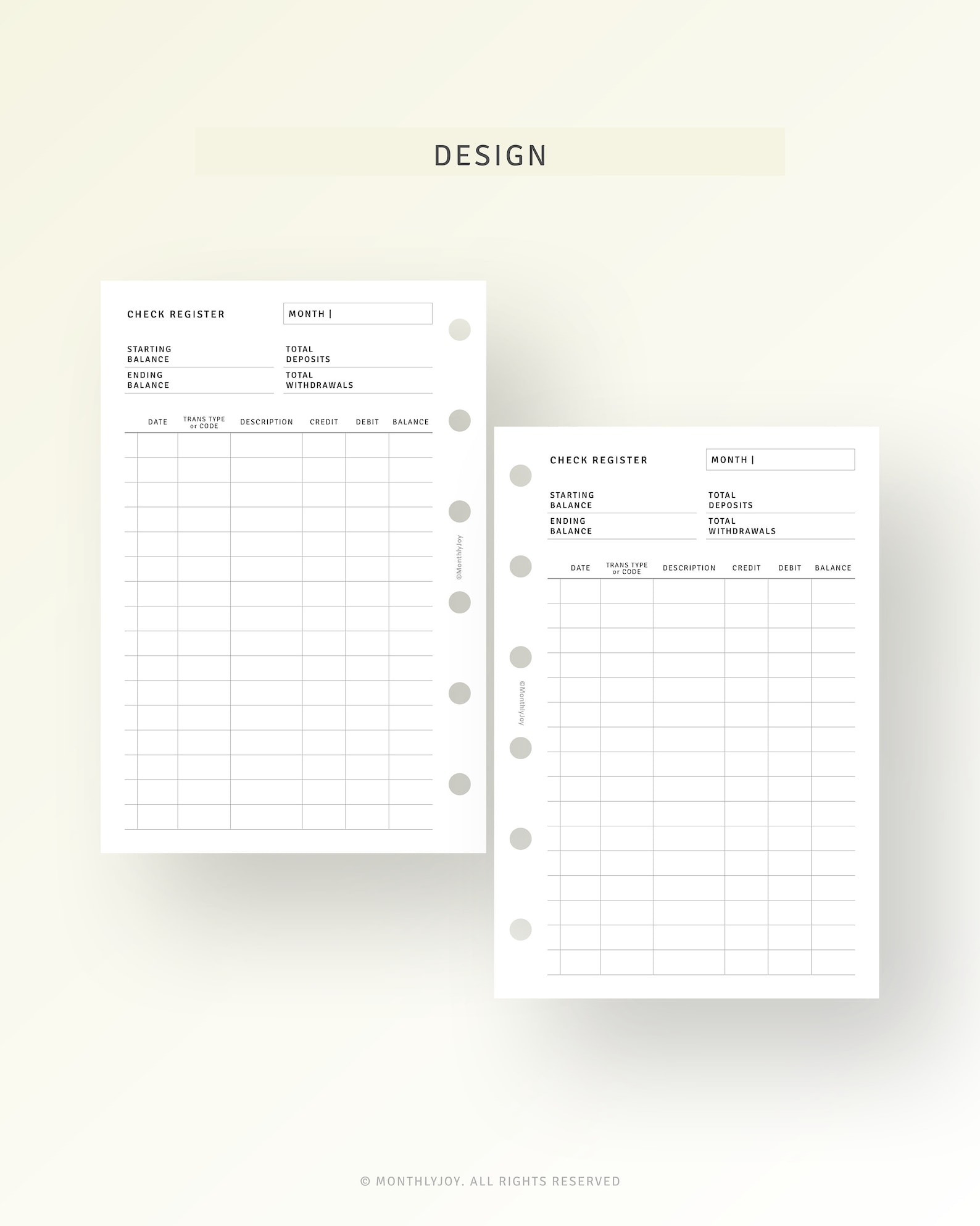 Pocket, Check Register Printable Template, Checkbook Ledger, Spending ...