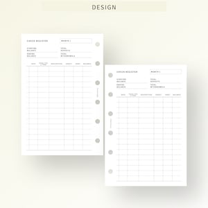 Pocket, Check Register Printable Template, Checkbook Ledger, Spending ...