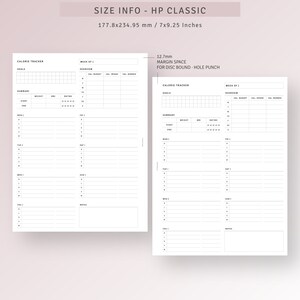 15+ Health Fitness Planner Bundle HP Classic Inserts Printable Weight ...