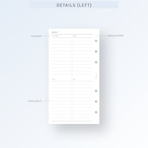 Personal, Undated Weekly Planner Pages Printable Week on 2 Pages ...