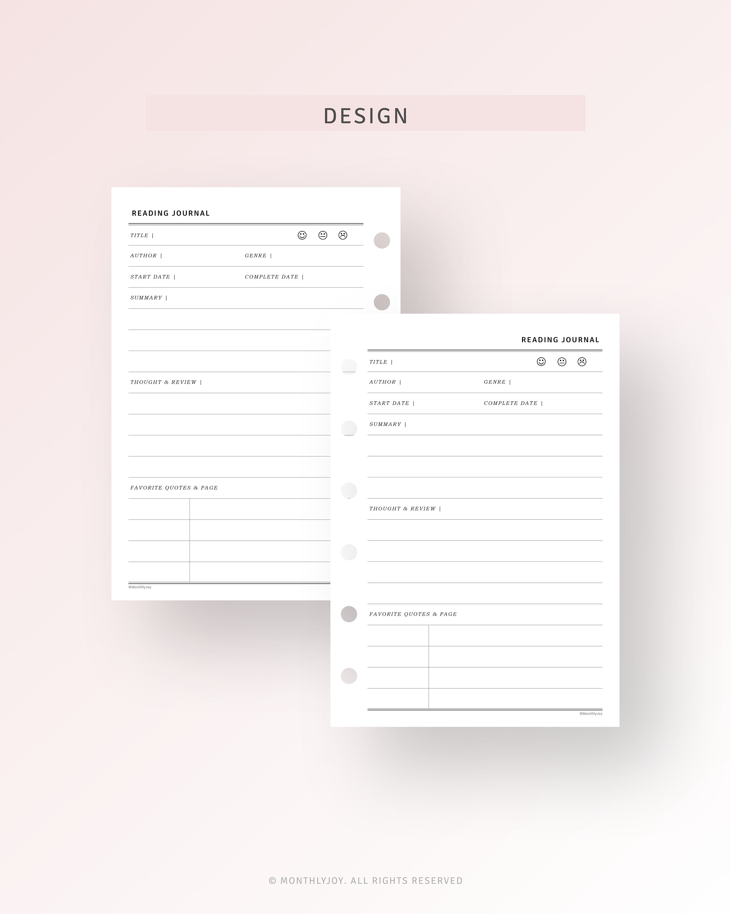 Pocket Plus, Reading Tracker Printable Inserts, Book Review Log Journal ...