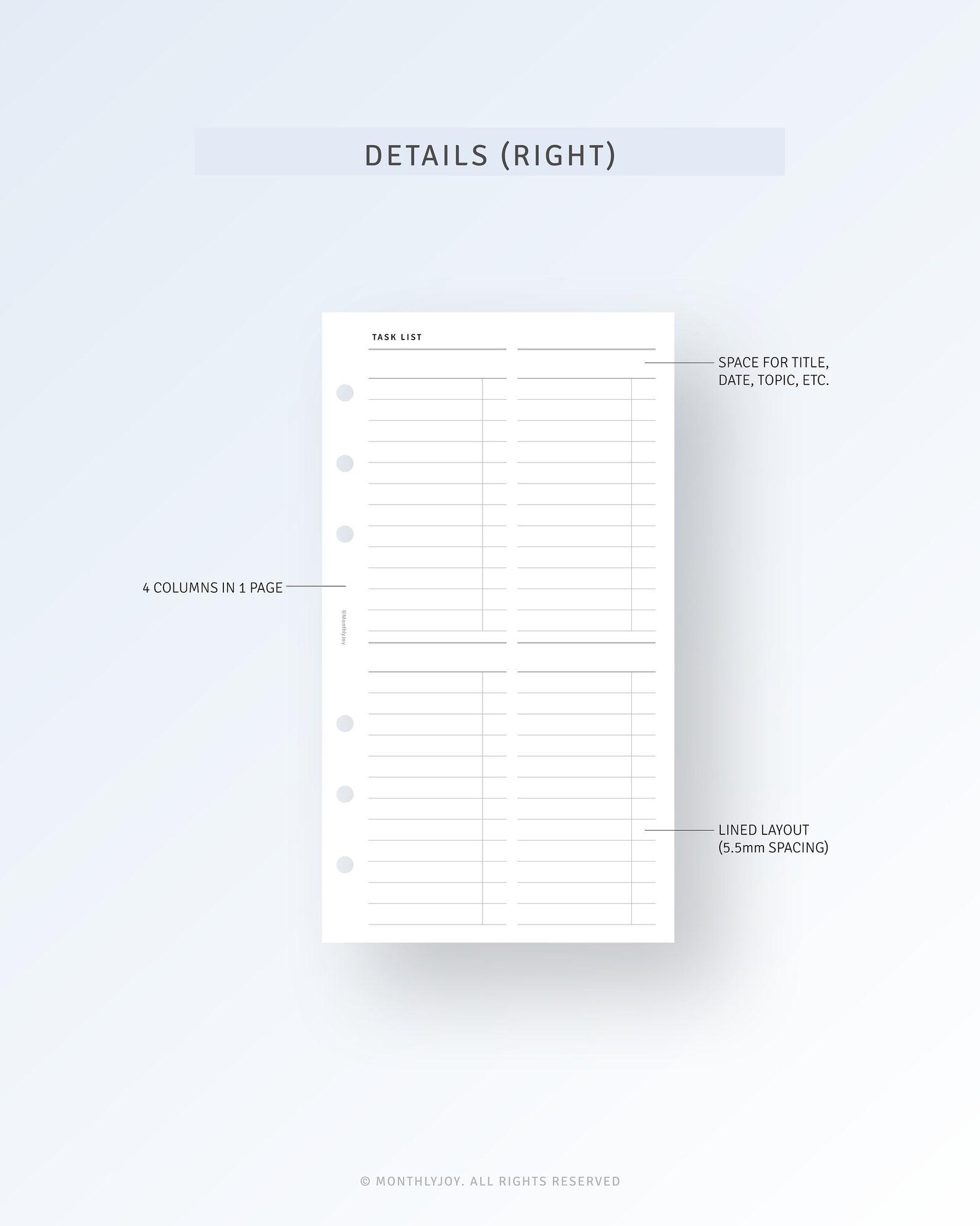 Personal Task List Inserts Printable Template to Do List | Etsy