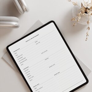 Car Maintenance Sheet A4/letter Size Printable Auto Mileage Log Journal ...