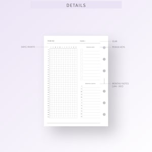 Period Tracker Printable A6 Inserts, Menstruation Log, Period Journal ...