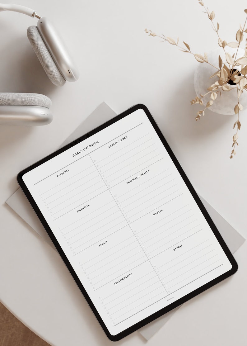 Goal Setting Planner Printable A4/letter Inserts, Fillable Life Goal ...