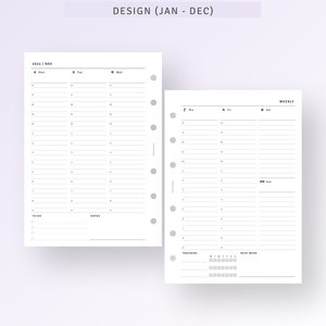 2024 Weekly Planner Printable A6 Inserts, 2024 Dated Weekly Schedule ...
