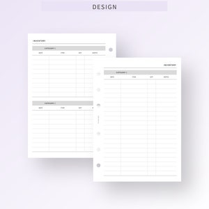 Inventory Tracker Printable A6 Planner Inserts, Inventory Management ...