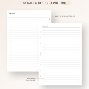 A5 Inserts Checklist Template Printable Get It Done List - Etsy