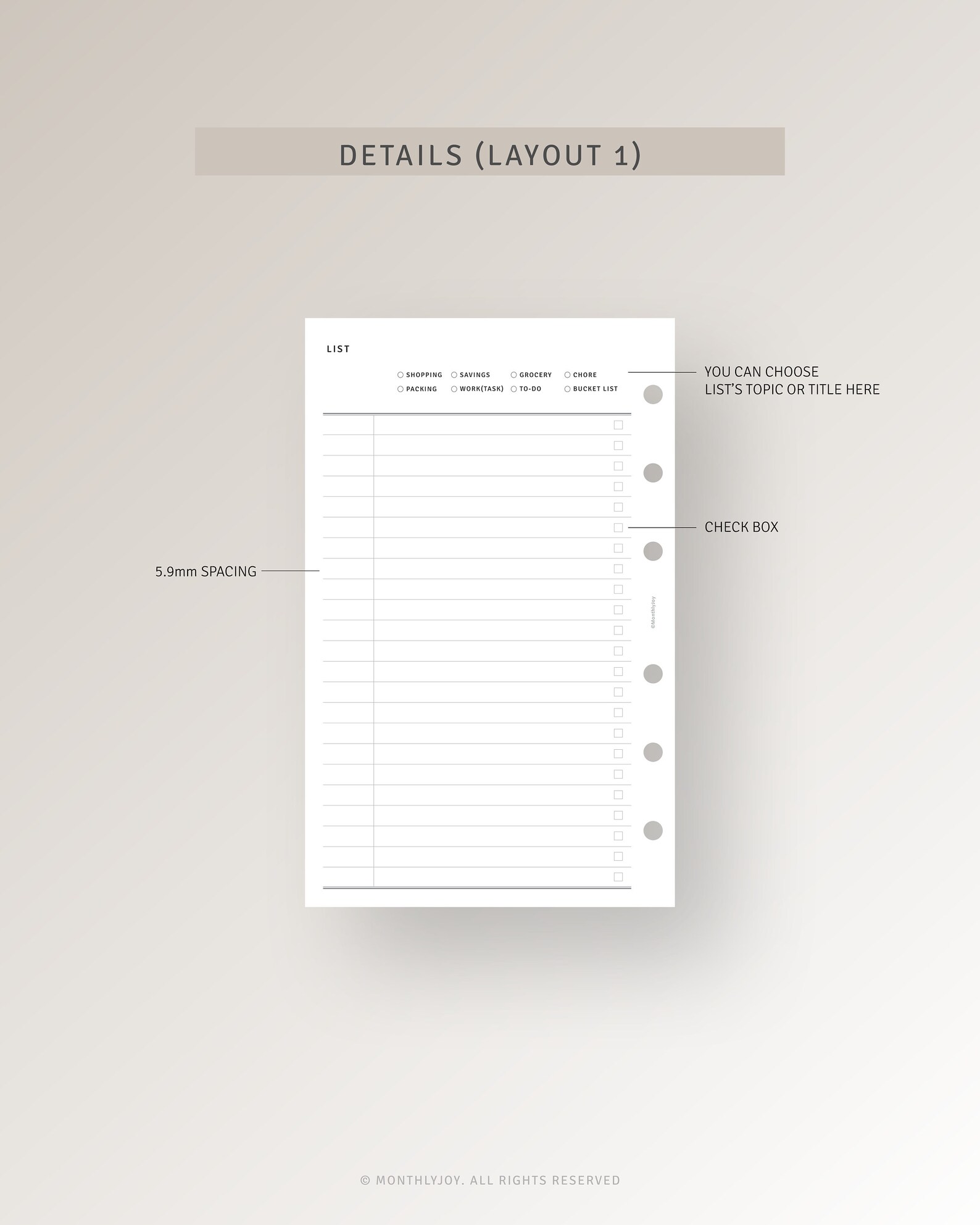 List Tracker Printable FC Compact Inserts, Grocery Shopping Wish List ...