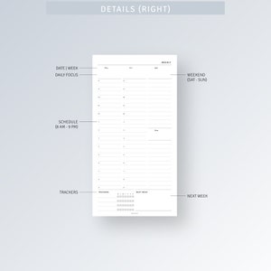 TN STANDARD | Undated Weekly Planner Pages Printable Weekly Schedule ...