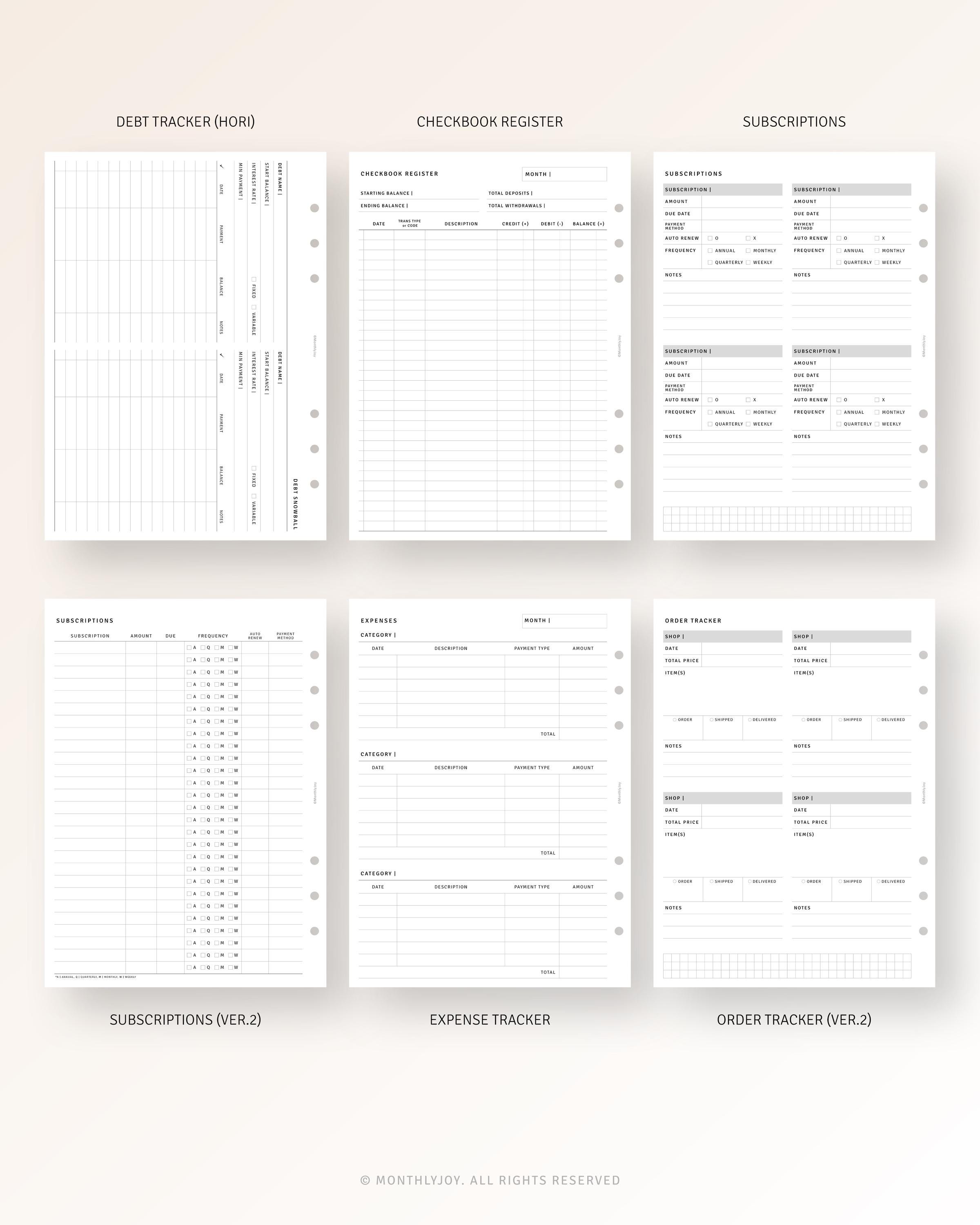 20 Finance Budget Planner A5 Inserts Printable Bundle, Money Savings ...