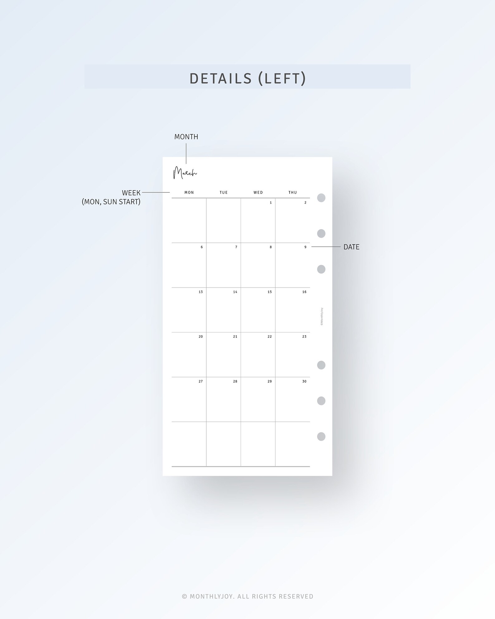 Personal 2023 Monthly Planner Pdf Printable Inserts Dated - Etsy