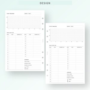 Step Tracker Printable Daily Step Count Chart, Weight Loss Tracker ...
