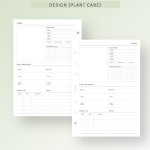 Plant Planner Printable Personal Wide, Garden Journal Diary, Houseplant ...