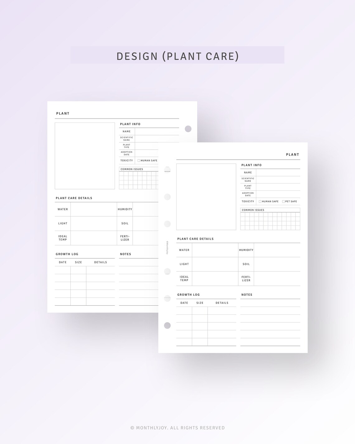 Houseplant Care Journal Printable A6 Inserts Plant Planner - Etsy