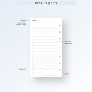 Personal | Undated Weekly Hourly Planner Pages Printable Weekly ...