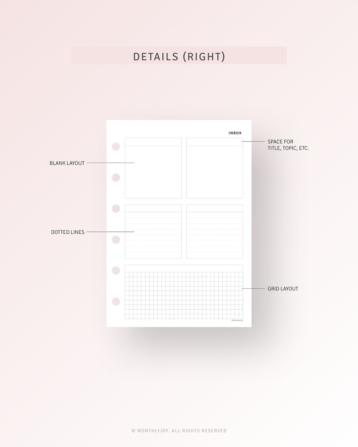 Inbox Inserts Tracker Pocket Plus Inserts Printable Inbox Planner ...