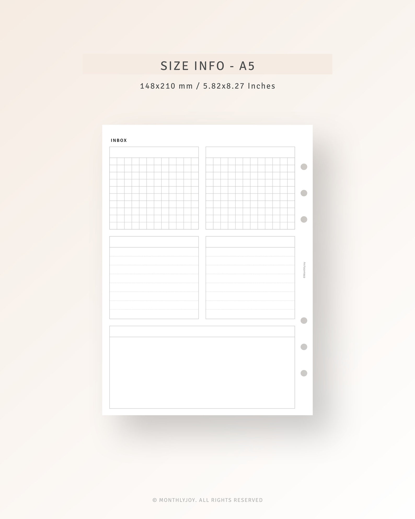 Printable Inbox Tracker A5 Planner Inserts Inbox Check List - Etsy