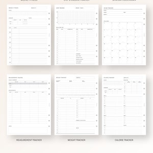 20+ Health Fitness Planner Printable A5 Inserts Bundle, Health Body ...
