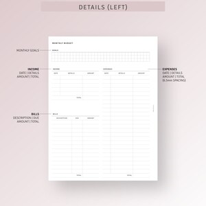 Budget Planner Printable HP Classic Inserts, Money Tracker Template ...