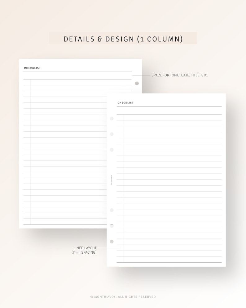 A5 Inserts, Checklist Template Printable Get It Done List Page, Weekly ...