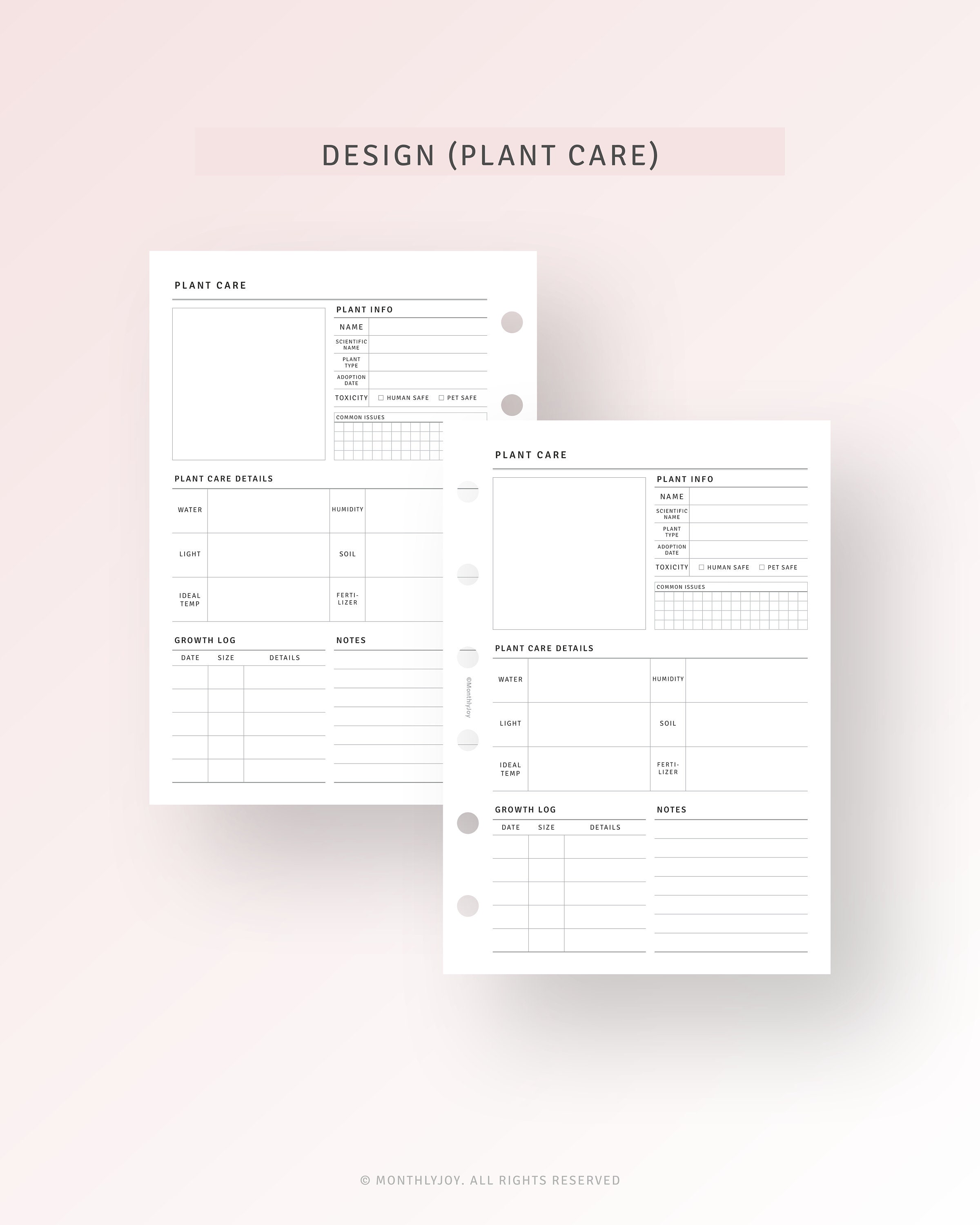 House Plant Planner Printable Pocket Plus Inserts Garden - Etsy UK