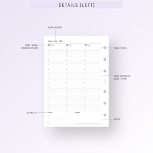 2024 Weekly Planner Printable A6 Inserts, 2024 Dated Weekly Schedule ...